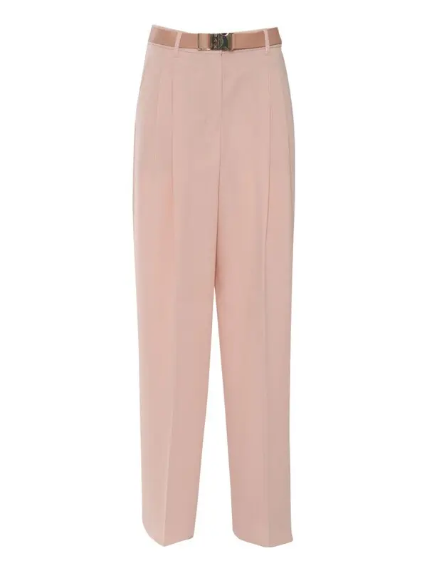 Max Mara Belted Wide Leg Trousers - Pink