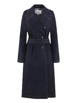 Alaïa Double-breasted Belted Denim Trench Coat - No