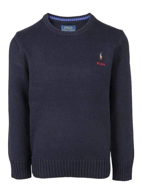 Polo Ralph Lauren Logo Crewneck Sweater - Black
