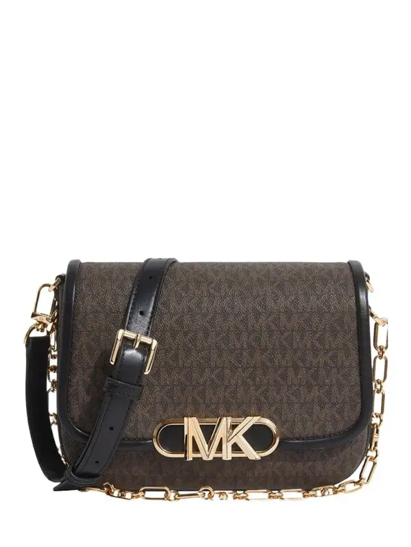 Michael Kors Parker Shoulder Bag With Monogram - Black