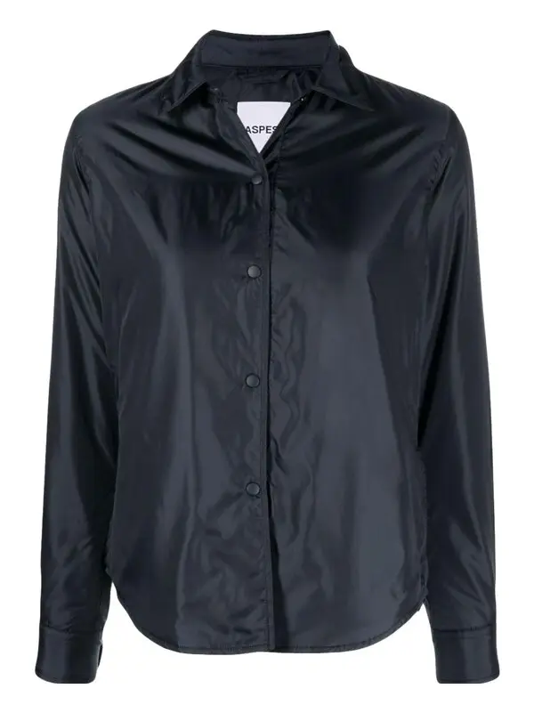 Aspesi Collared Snap-front Jacket - Black