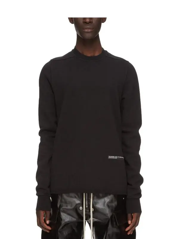Rick Owens Logo-patch Cotton Sweatshirt - Black