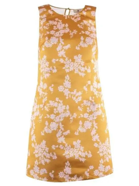 Elisabetta Franchi Sleeveless Floral Print Dress - Nude