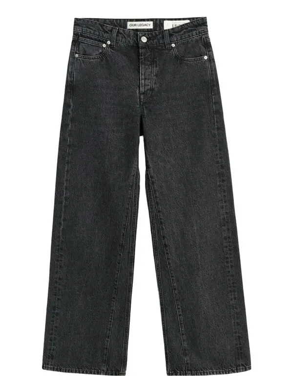 Our Legacy Treble Cut Wide Leg Jeans - Black