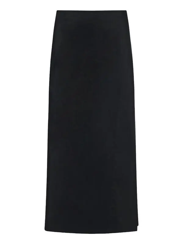 THE ROW Maxi Apron Skirt With Long Waist Straps - Black