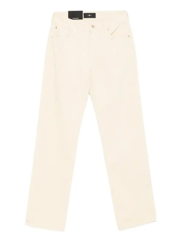 7 For All Mankind Straight-leg Corduroy Pants - White