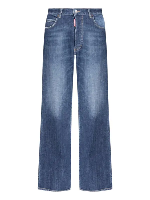 Dsquared2 Logo Patch Flared Jeans - Blue