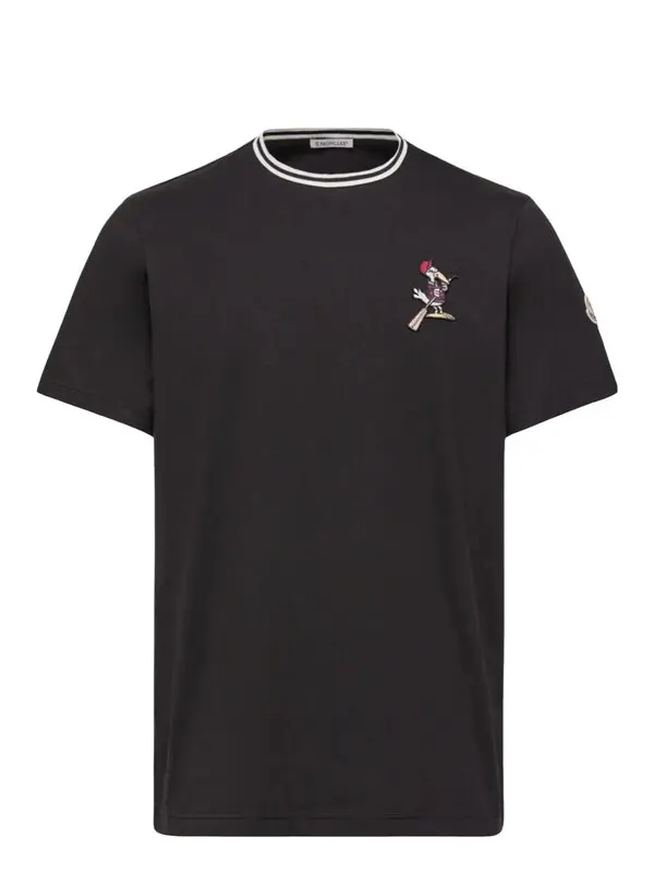 Moncler Monduck Logo Patch T-shirt - Black
