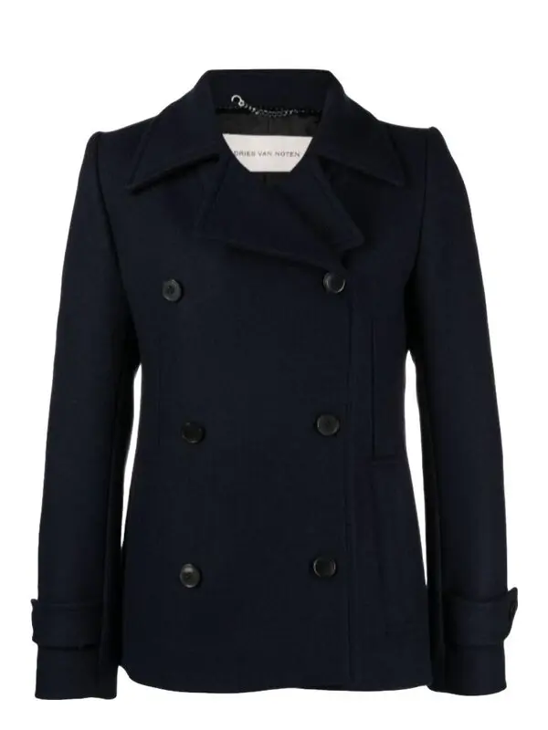 Dries Van Noten Double-breasted Coat - Black