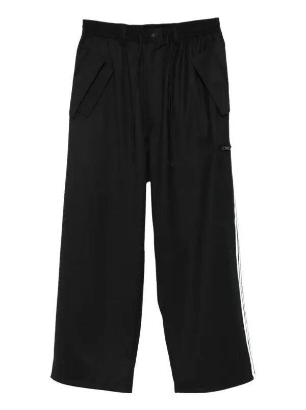 Y3 Refined Wool Straight Leg Pants - Black
