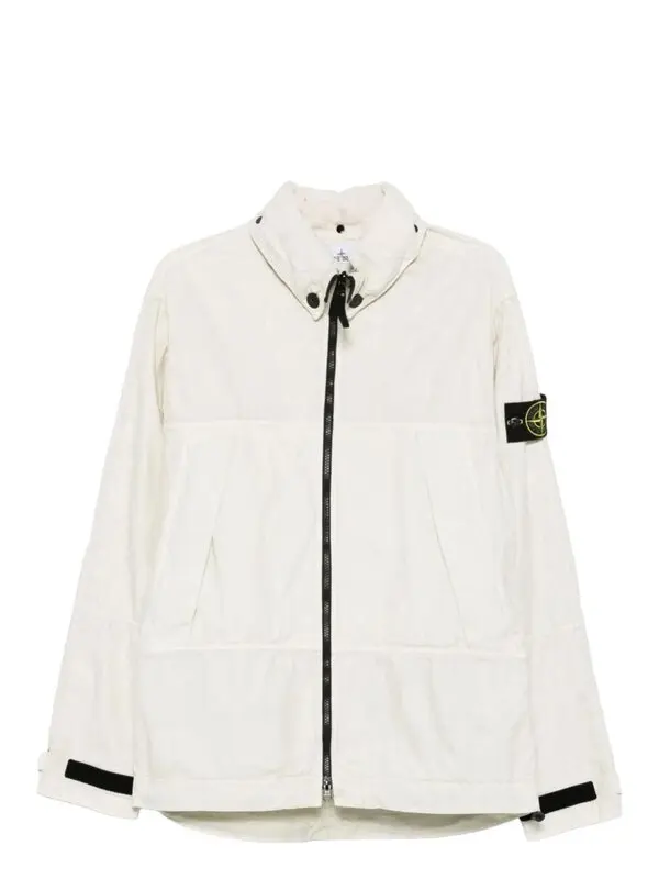Stone Island Raw Linen Zip-up Jacket - Sand-colored