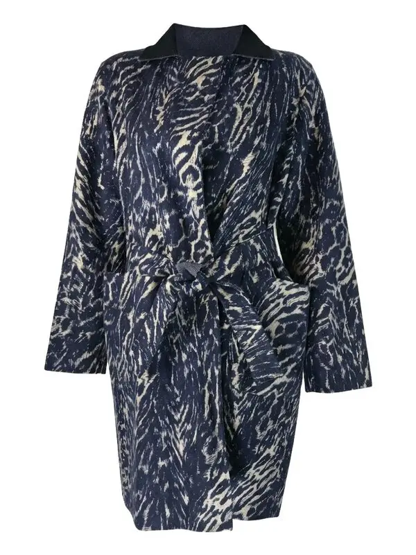 Max Mara Double-sided Lace-up Coat - Black