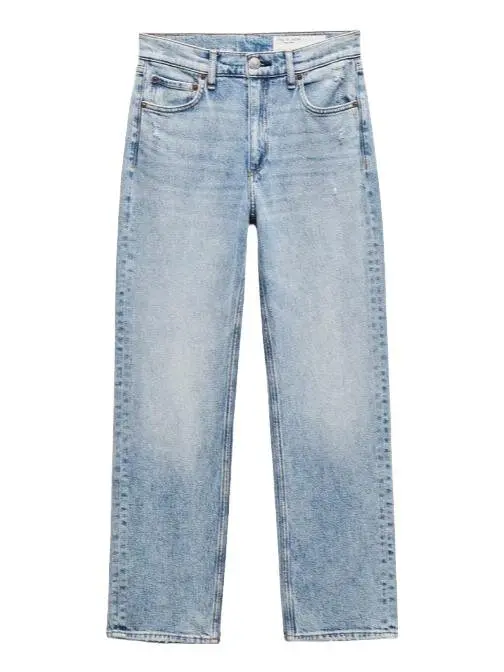 RAG  BONE Rag & Bone Harlow Ankle Straight Jeans - Gray