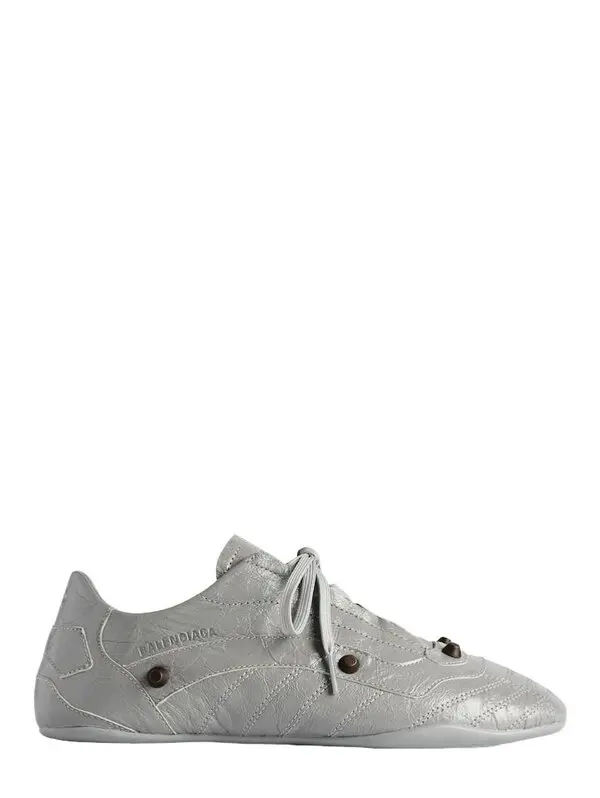 Balenciaga City Lace-up Sneakers With Brass Rivets - Grey