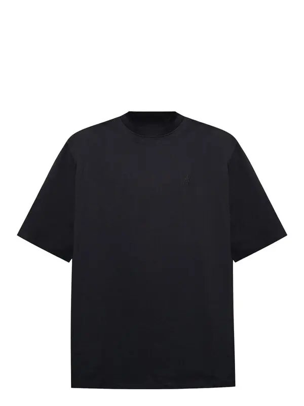 Attico Oversized Logo Embroidered T-shirt - Black