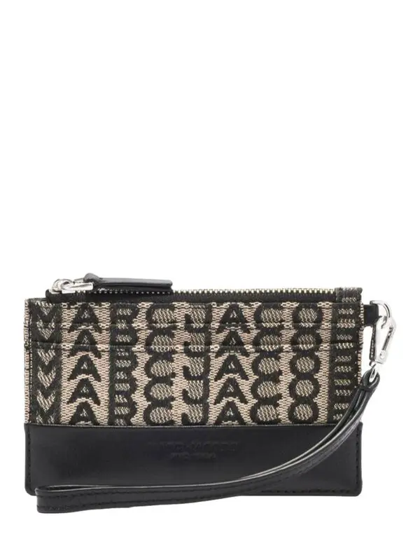 Marc Jacobs Monogram Zip-up Wallet - Black