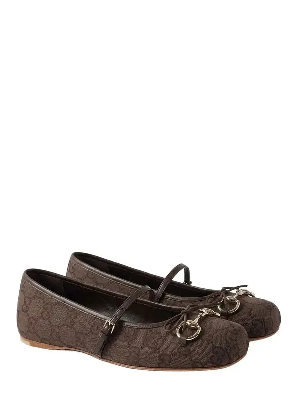 Gucci Horsebit Ballet Flats - Dark Brown