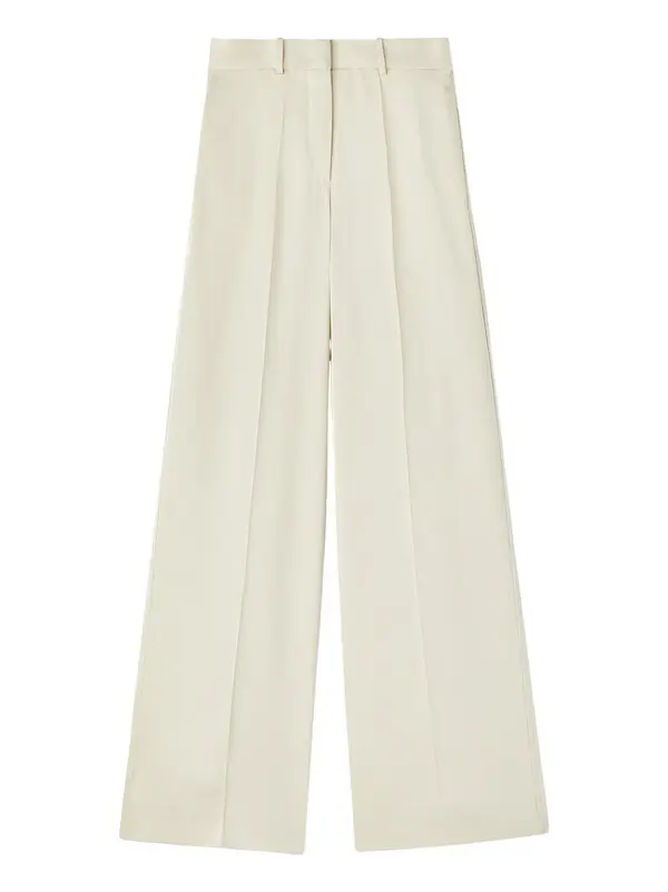 JIL SANDER High-waisted Wide-leg Trousers - White