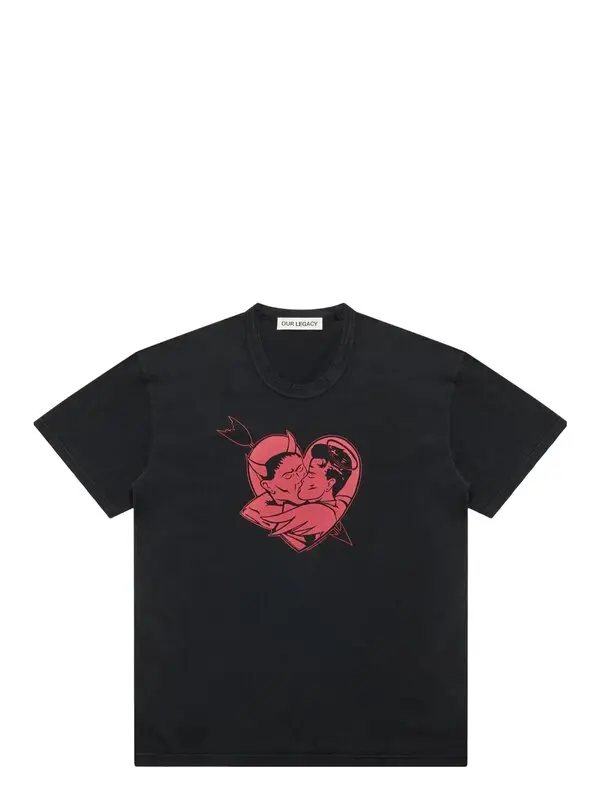 Our Legacy Love Print Oversized T-shirt - Black