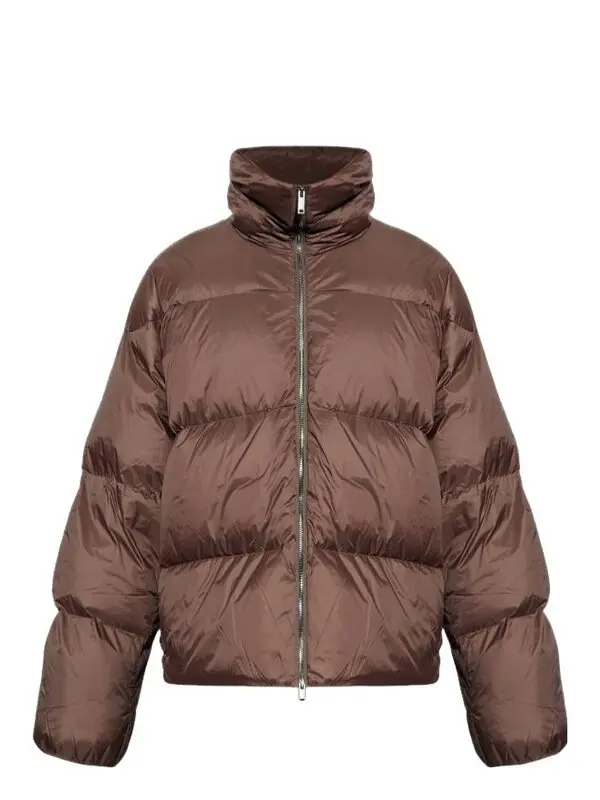 Studio Nicholson Padded Jacket With High Collar - Brown