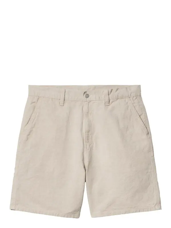 Carhartt Work In Progress Walter Single Knee Logo-patch Shorts - Nude