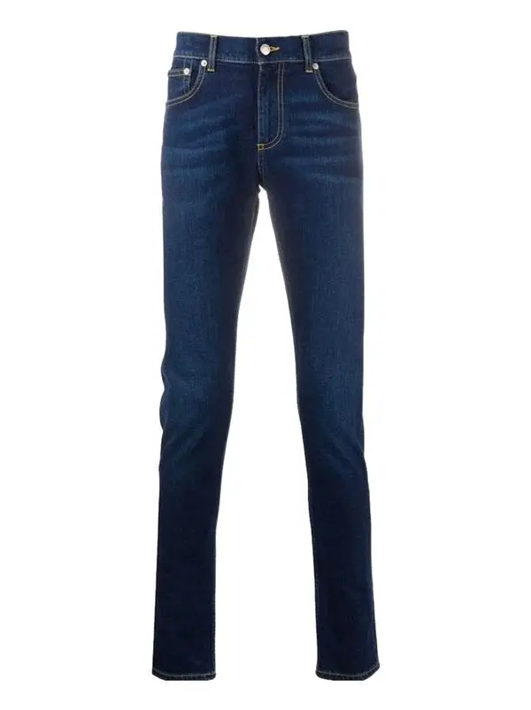 Alexander McQueen Logo Jeans - Blue