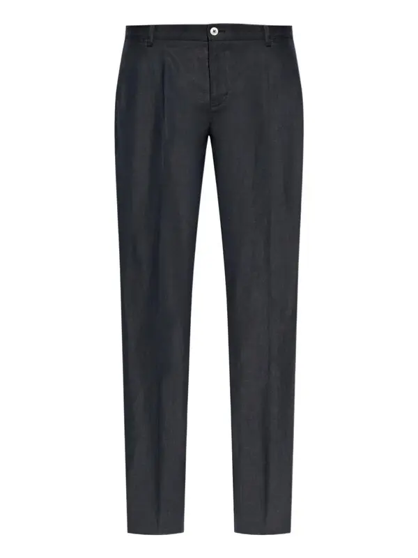 Dolce & Gabbana Tailored Pants With Pleated Details - Navy Blue