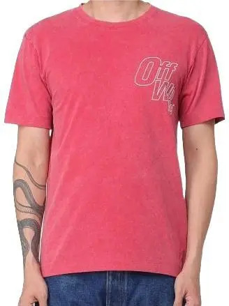 Off-White Outline Arrow Logo T-shirt - Red