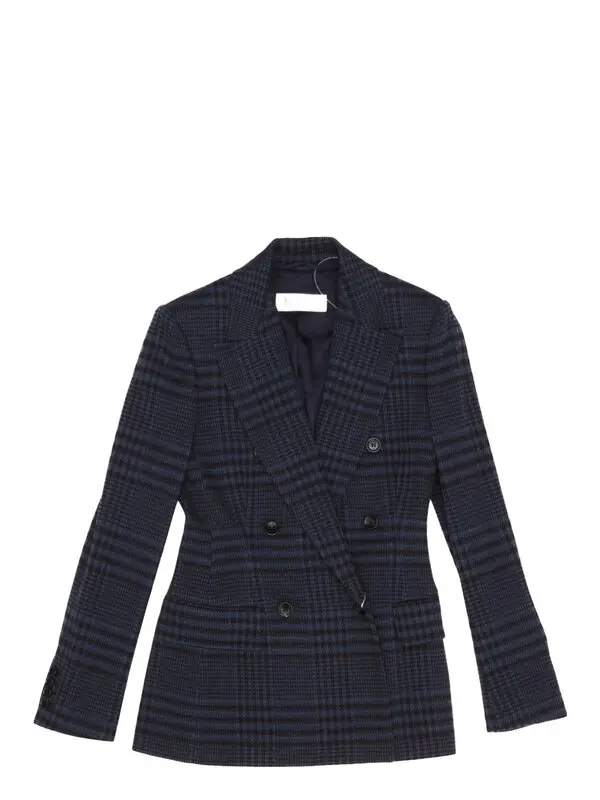 Max Mara Checked Tailored Blazer - Black
