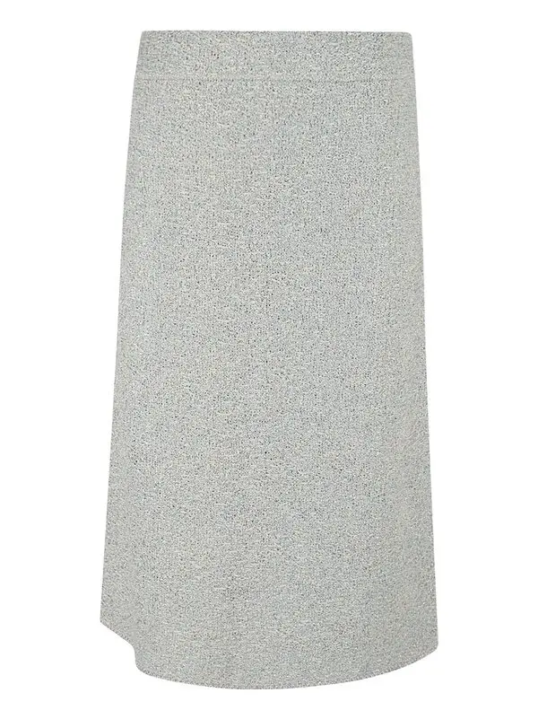 Fabiana Filippi Lurex Knit Tweed Skirt - Gray