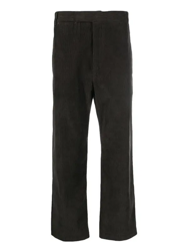 Thom Browne 4-bar Tab Corduroy Cropped Trousers - Black
