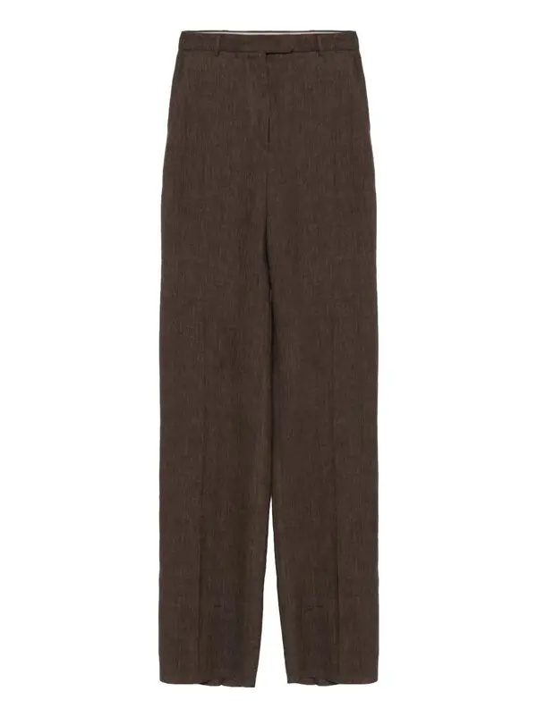 Max Mara Cordova Pleat Detailed Straight Leg Trousers - Green