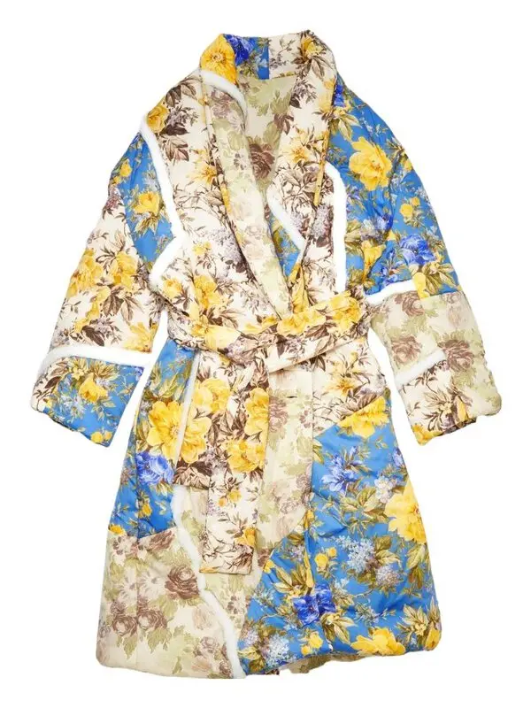 Acne Studios Floral Print Padded Coat - Multicolor