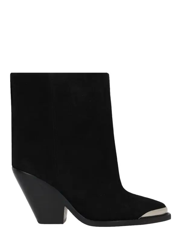 Isabel Marant Étoile 88mm Metal-toecap Suede High-heeled Boots - Black