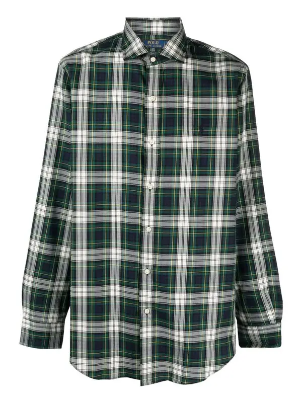 Polo Ralph Lauren Oxford Plaid Cotton Shirt - Gray