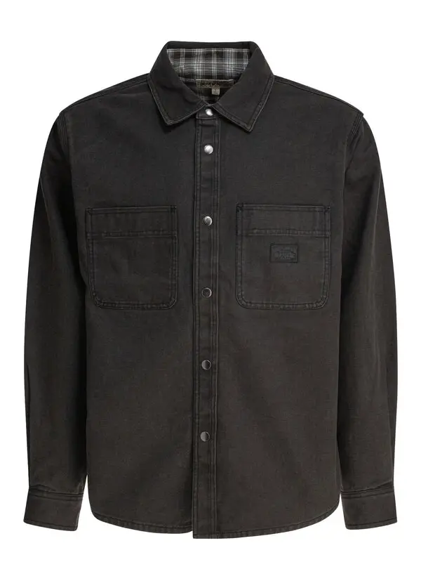 StÜssy Long Sleeve Denim Trucker Jacket - Black