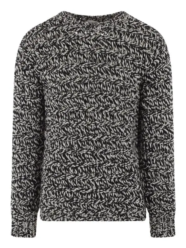 Dries Van Noten Round Neck Long-sleeved Sweater - Black