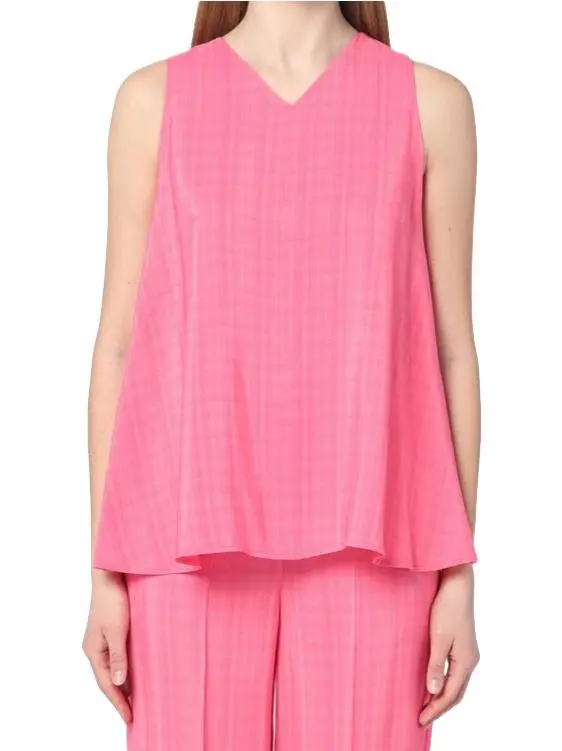 SEMICOUTURE V-neck Sleeveless Vest - Pink