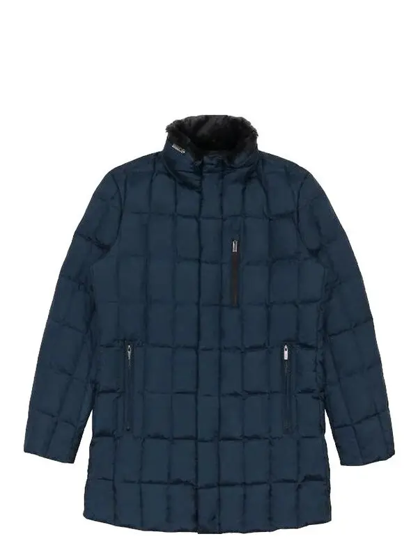 Emporio Armani Quilted Down Jacket With Fur-lined Hood - No