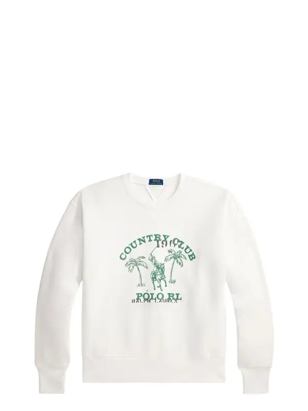 Polo Ralph Lauren Graphic Print Crewneck Sweatshirt - White