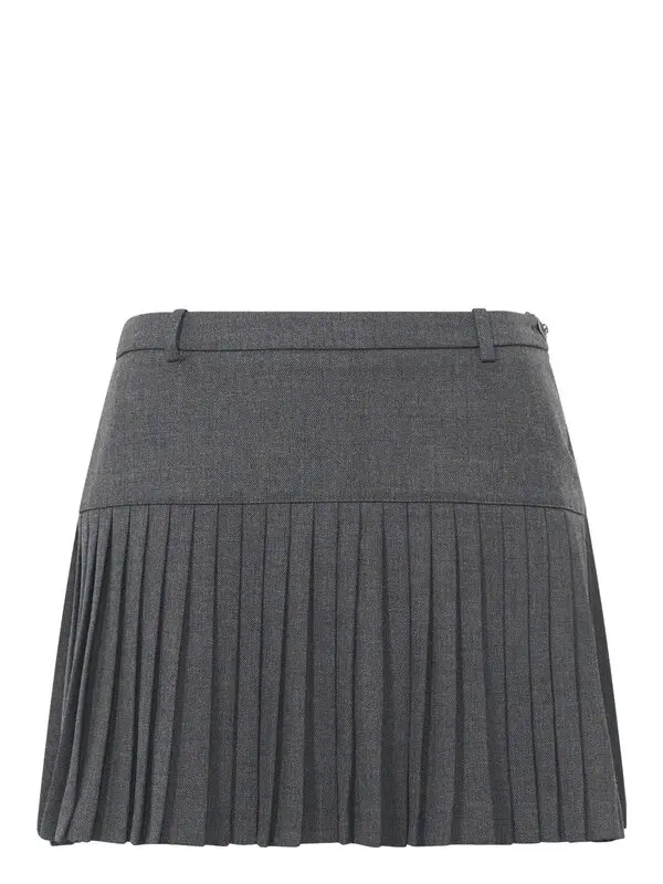 MARINE SERRE Flared Mini Skirt - Grey