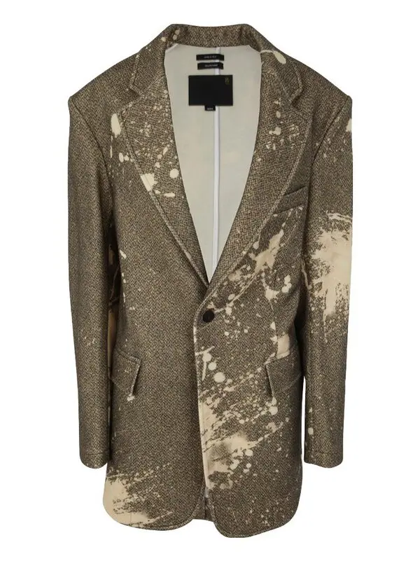 R13 Paint Splatter Single-breasted Tweed Blazer - Multicolor