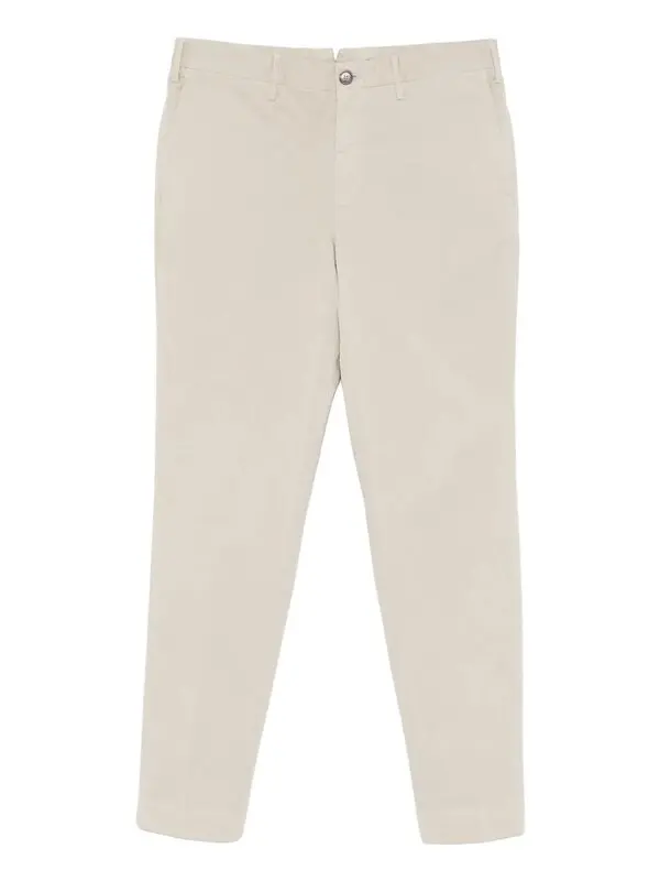 Incotex Tailored Trousers With Concealed Fastening - Beige