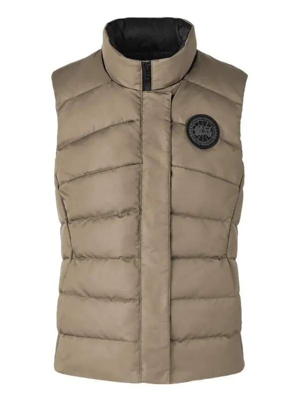 Canada Goose Sleeveless Down Vest With Stand Collar - Quicksand Color