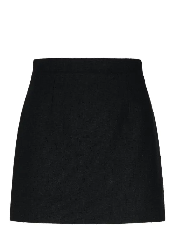 PATOU High-waist Tweed Mini Skirt - Black