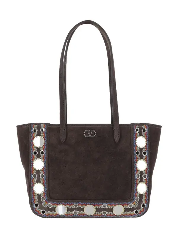 Valentino Garavani Vlogo Signature Small Shoulder Bag - Brown