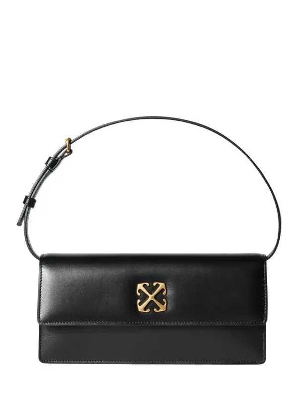 Off-White Jitney 1.0 Logo Plaque Small Shoulder Bag - Black