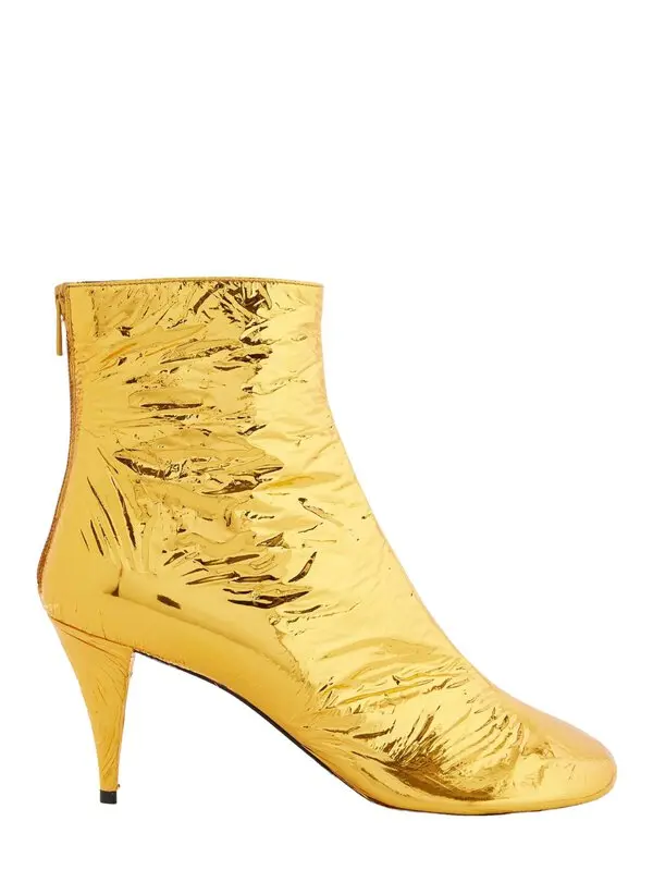 Proenza Schouler Metallic Leather Ankle Boots - Gold