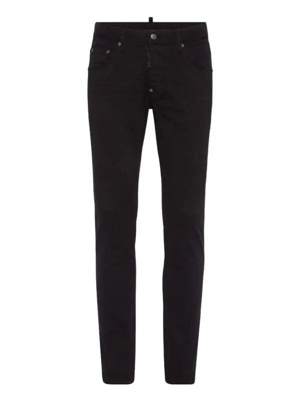 Dsquared2 Skater Logo Patch Skinny Jeans - Black
