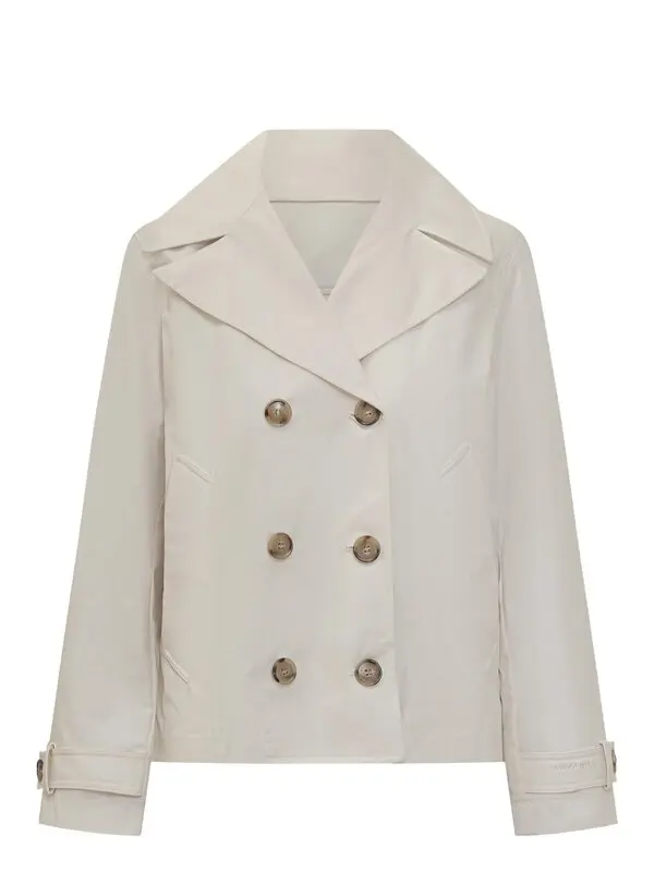 Woolrich Double-breasted Utility Peacoat - White